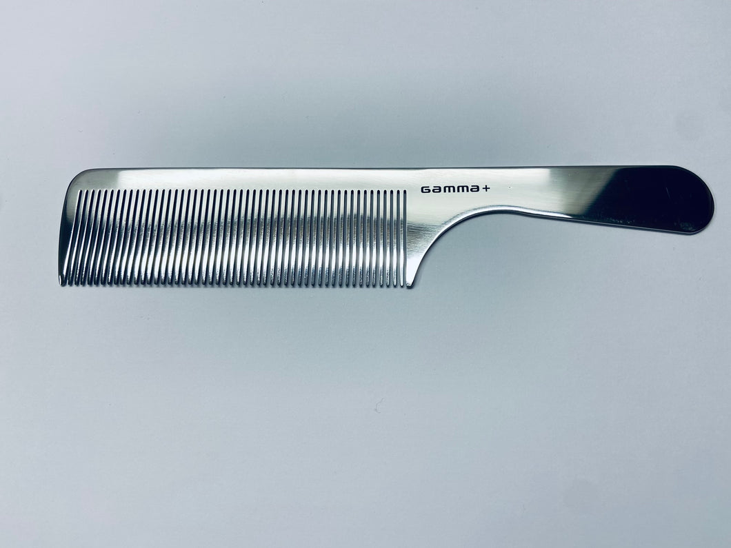 Gamma+ Metal Handle Rake Comb - Chrome – Gamma Plus UK