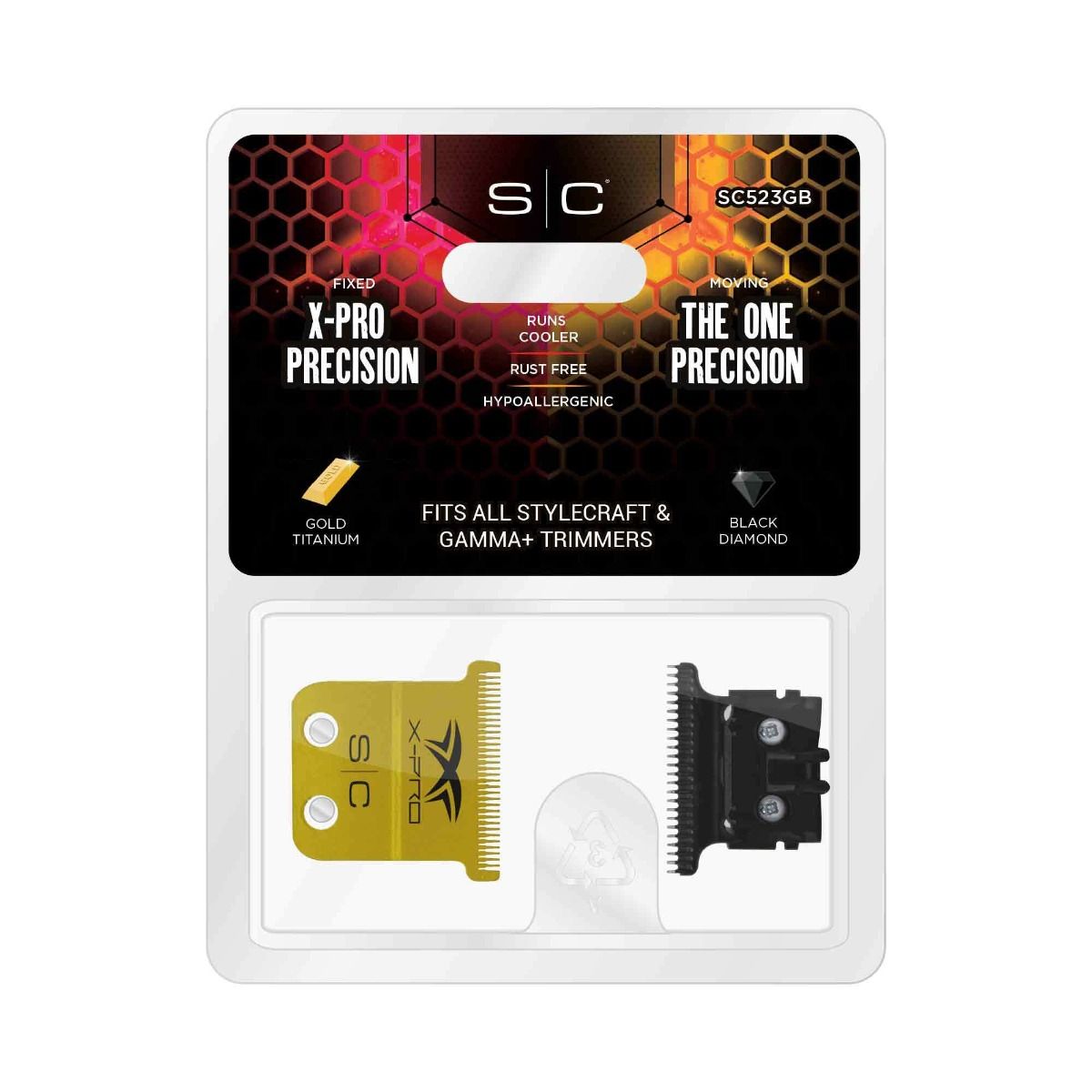 StyleCraft Trimmer Blade Set - Gold X-Pro PRECISION Blade with THE ONE ...